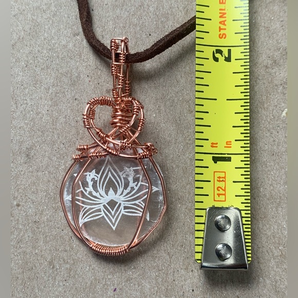 Hand Crafted | Jewelry | Lotus Etched Wire Wrapped Capiz Shell | Poshmark
